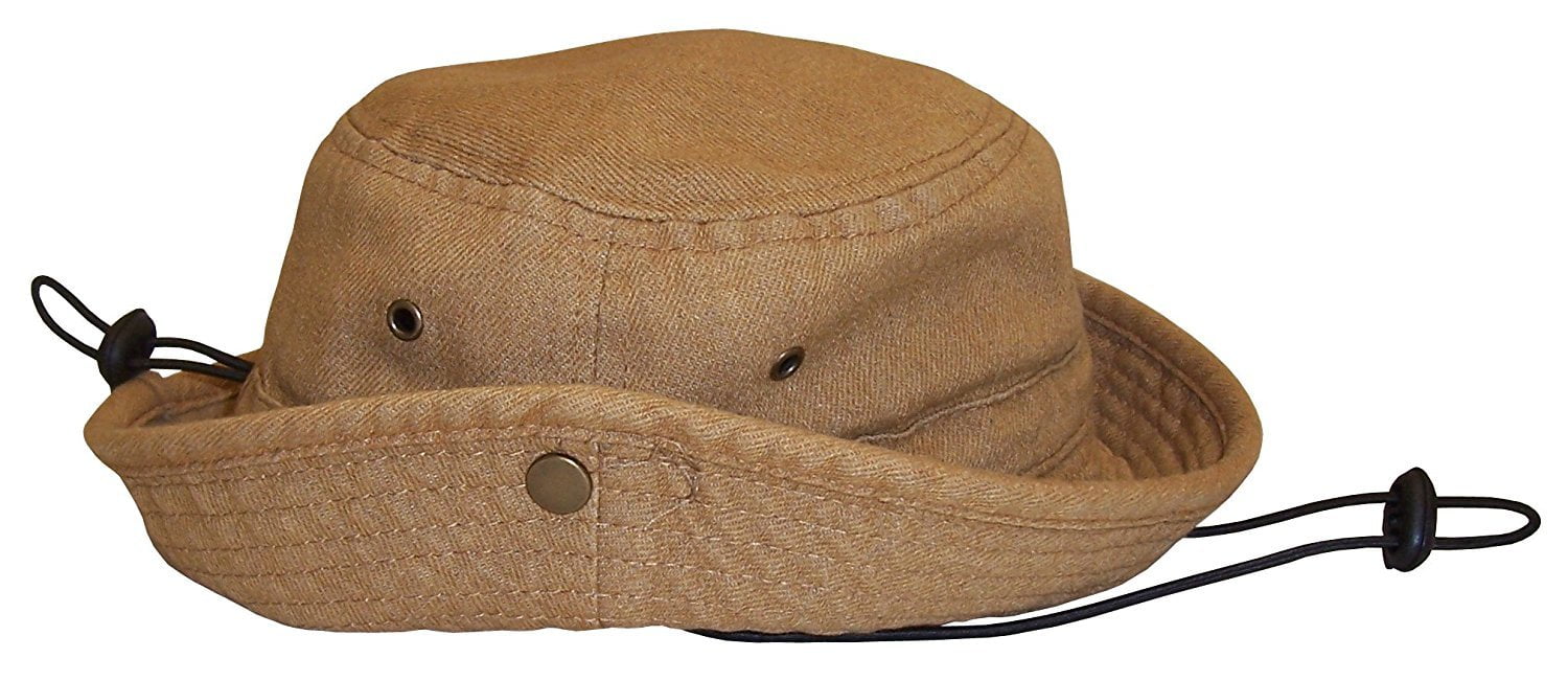 N'Ice Caps Men's Distressed Denim Cotton Bucket Hat - Adults Summer Sun ...