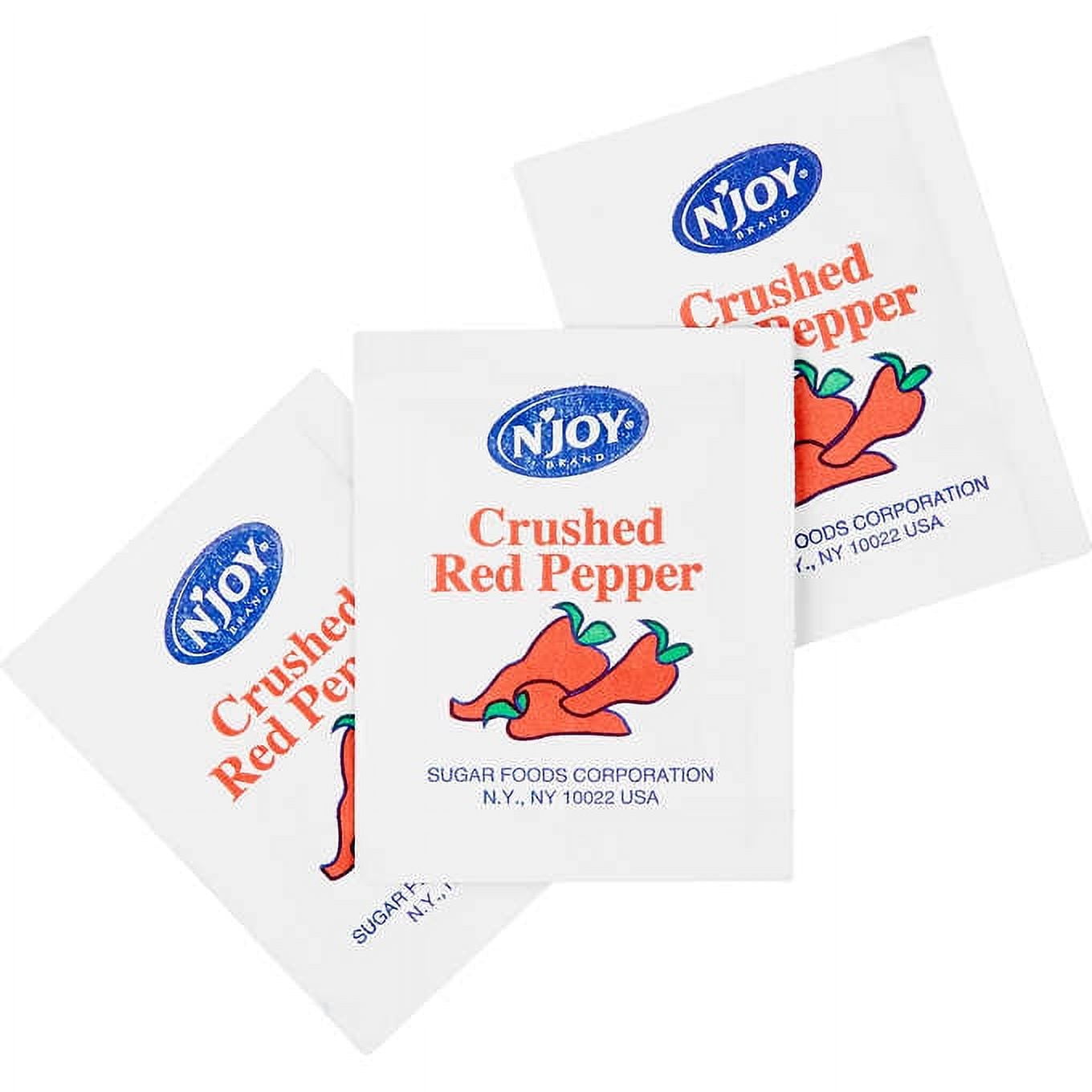 500 PACKS : N'Joy Crushed Red Pepper, 1 Gram - Walmart.com