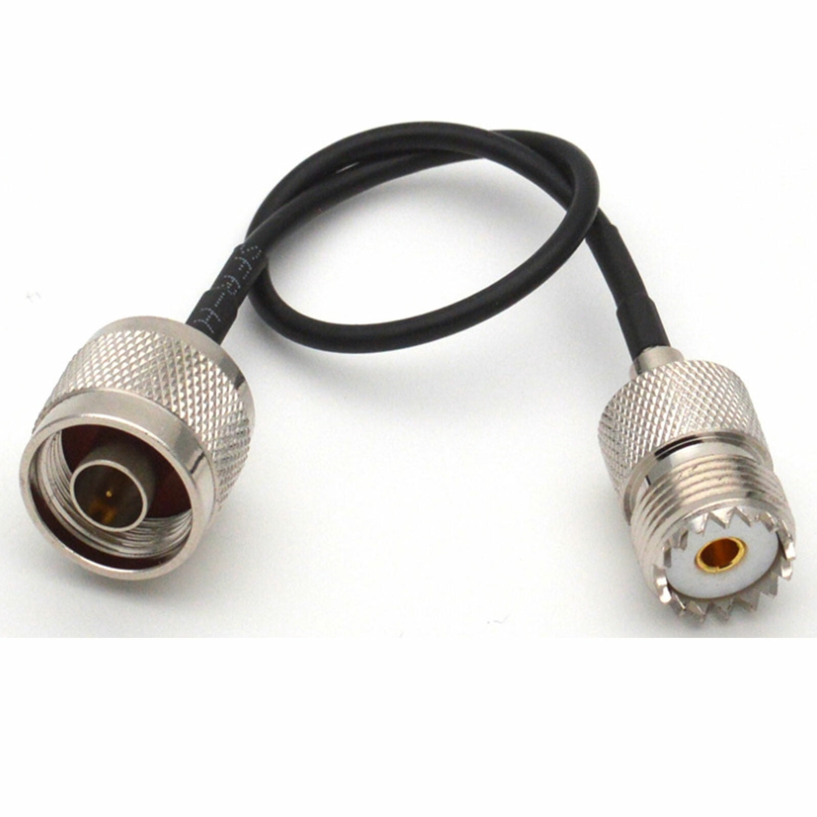 N MALE to SO239 UHF FEMALE Coaxial RF Pigtail Cable 20CM 2-Pack ...