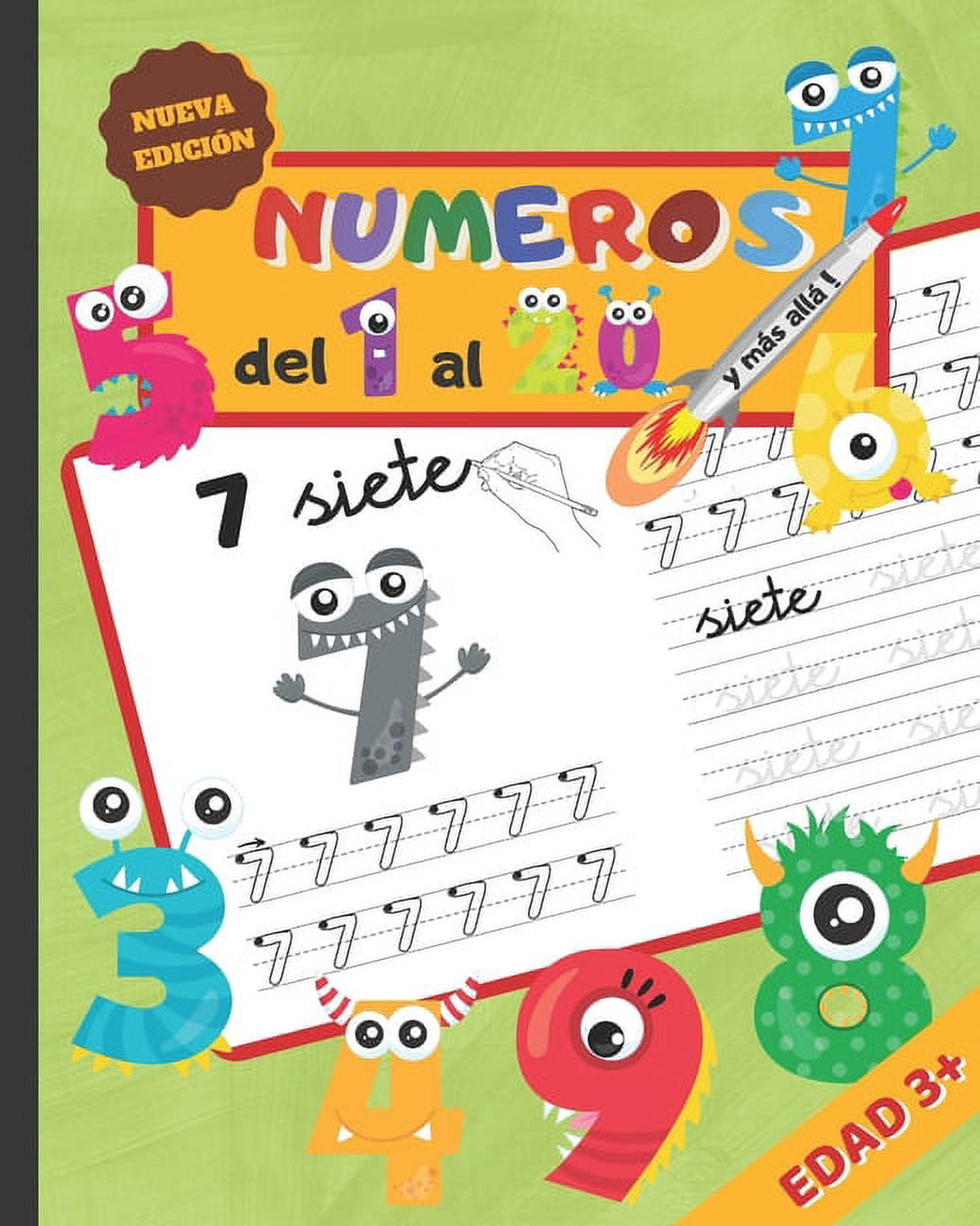 NÚMEROS DEL 1 AL 20, y más allá!: Cuaderno Infantil de Escritura ...