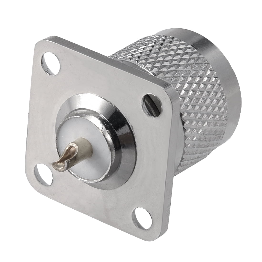 N Male Panel Mount Chassis PCB Brass Coaxial Cable RF Connector Adapter ...