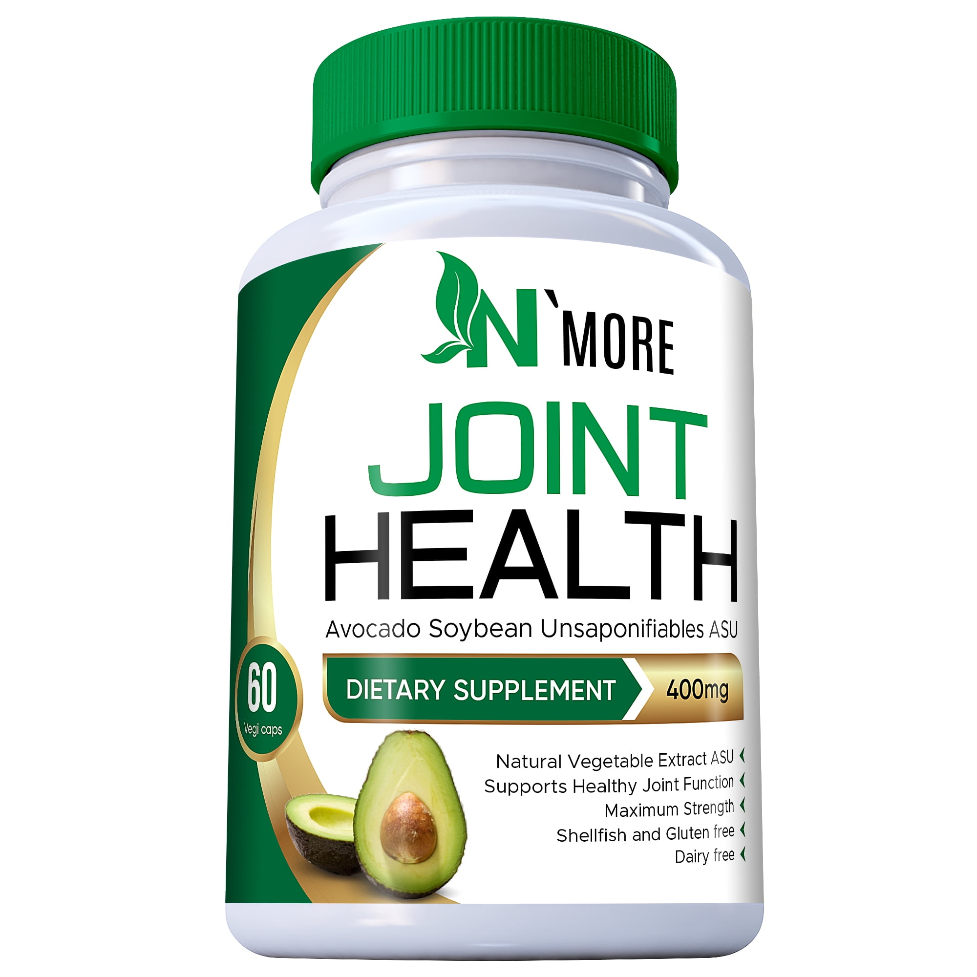 N'More Avocado Soybean Joint Supplement, 400mg, Non-GMO, Dairy & Gluten ...