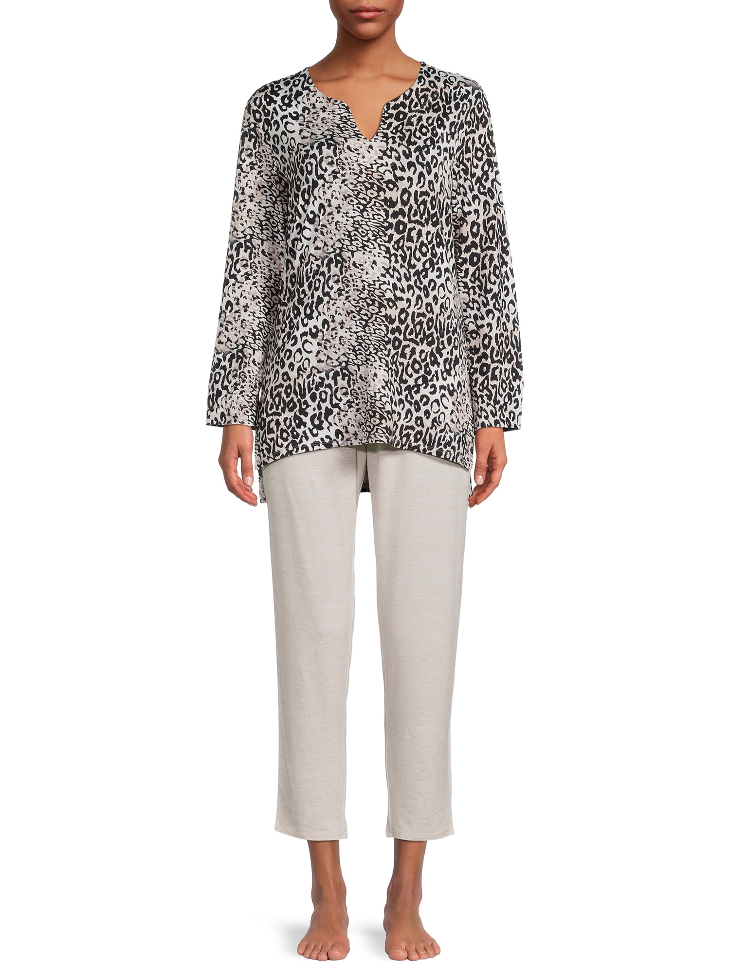 N Natori Cozy Knit V-Neck Top & Lounge Pants Set - women's S - Walmart.com