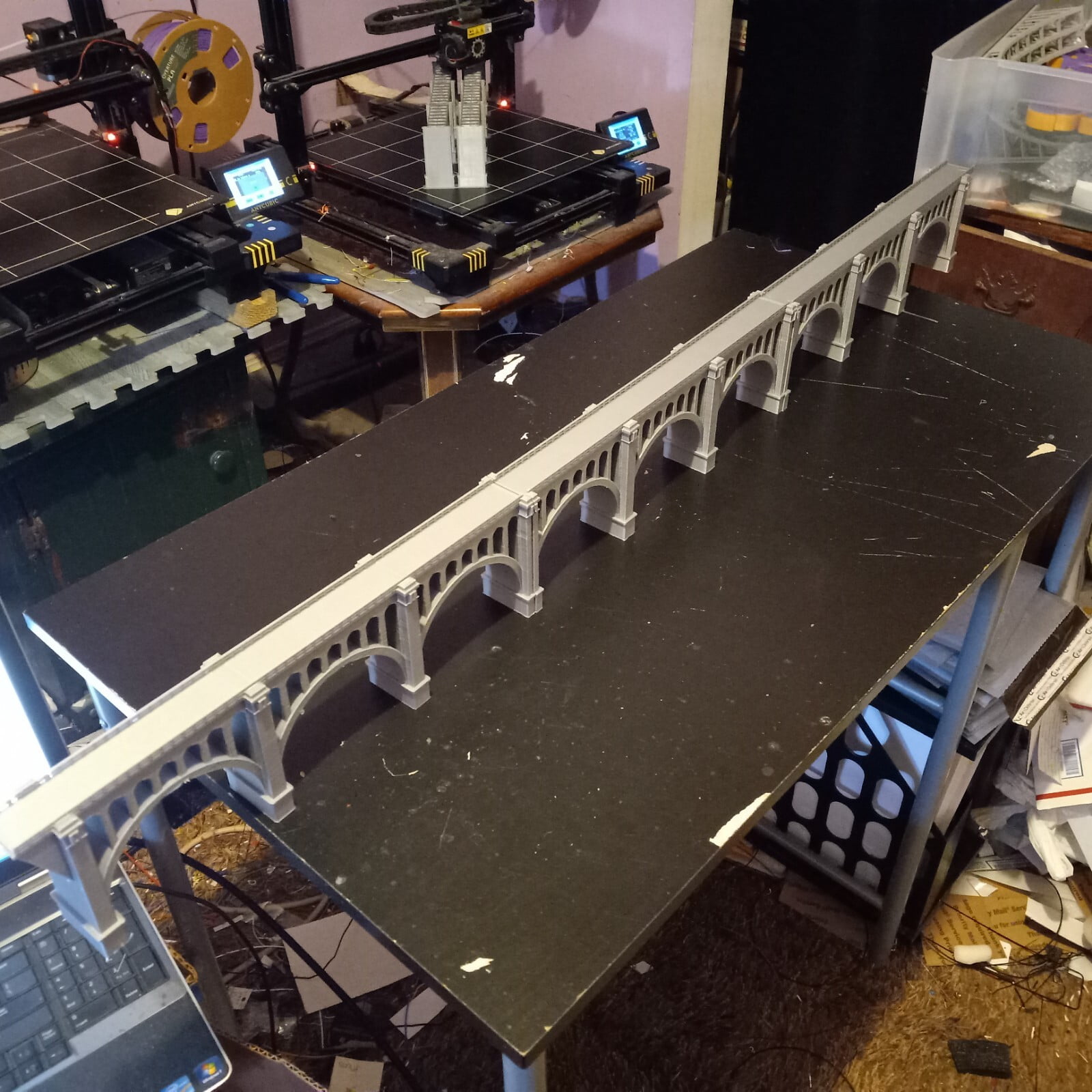 N Scale Bridge 54-Inch long Paulins Kill Viaduct Bridge 3D Printed ...