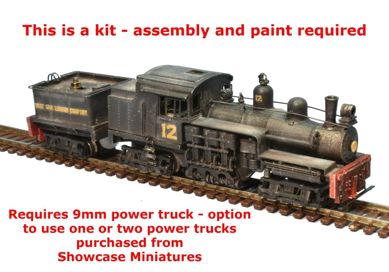 N Scale Class C Shay Locomotive Shell Kit by Showcase Miniatures (5016 ...
