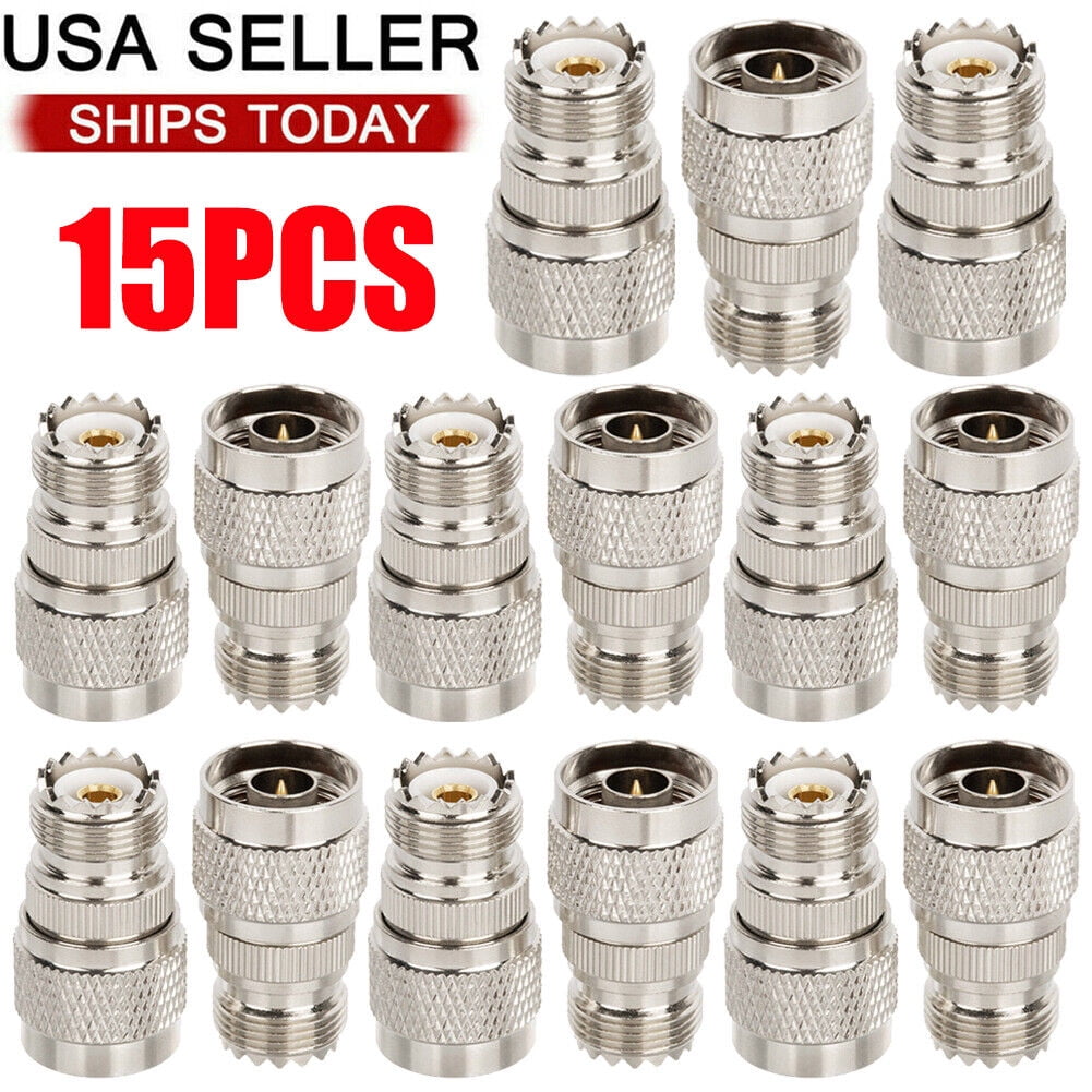N-Type Male Plug to SO-239 UHF Female Jack RF Adapter Barrel Connector ...