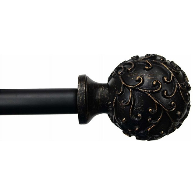 "Urbanest Relief Ball Curtain Rod, Adjustable 3/4"" Diameter, 48""-84 ...