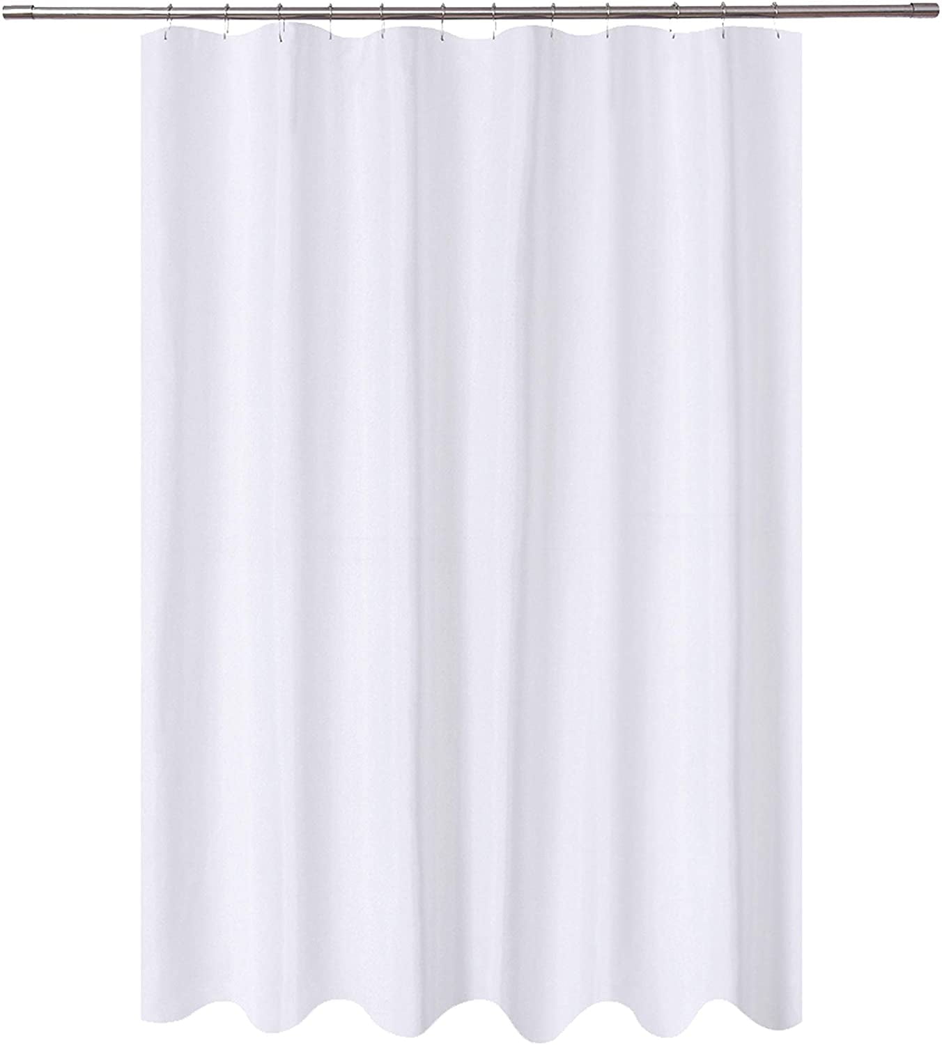 N&Y HOME Luxury White Polyester Shower Liner, 84" x 72" Machine ...