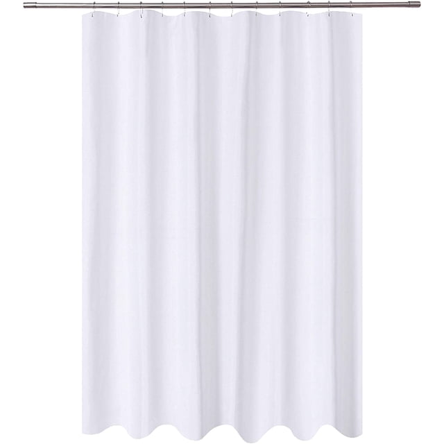 N&Y HOME Luxury White Polyester Shower Liner, 84" x 72" Machine ...