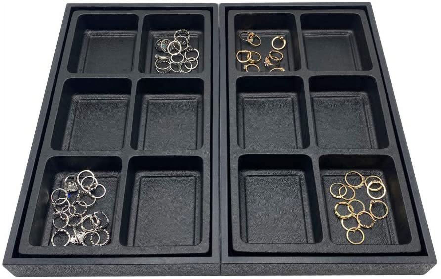N'icePackaging 1 Qty - Black Plastic Storage Display Tray w/ 6 ...