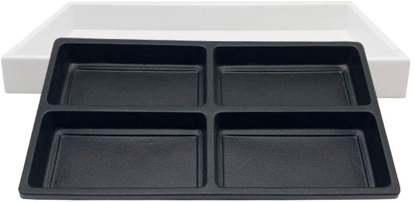N'icePackaging 1 Qty - White Plastic Storage Display Tray w/ 4 ...