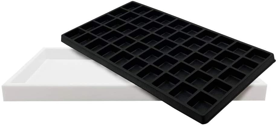N'icePackaging 1 Qty - White Plastic Storage Display Tray w/ 8 ...