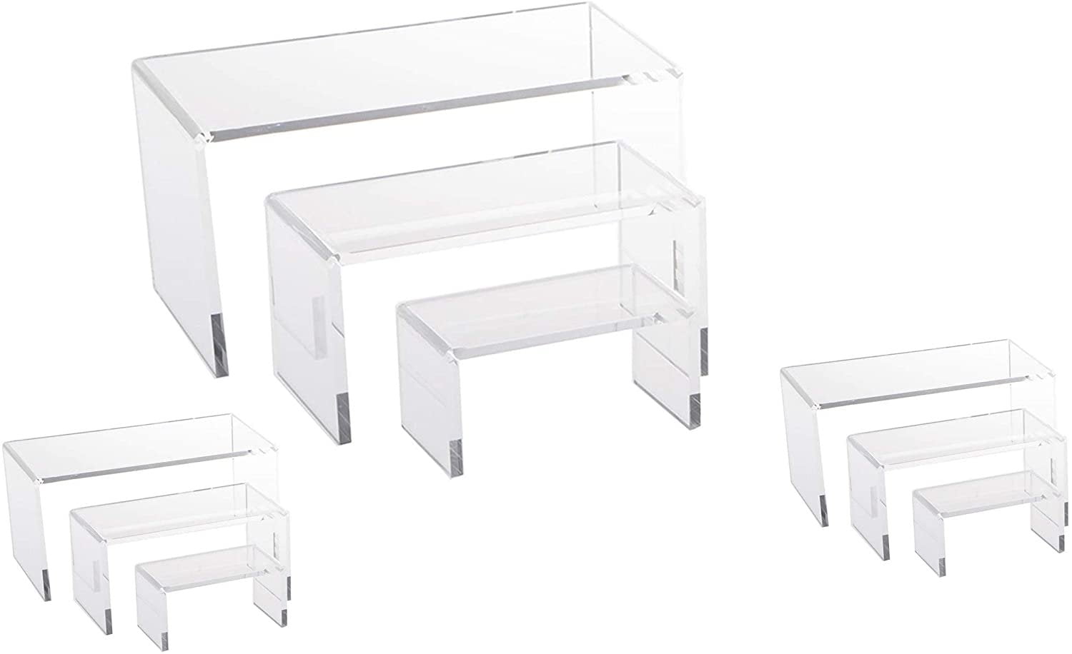 N'icePackaging 9 Piece Set - Clear Acrylic Display Risers, Acrylic ...