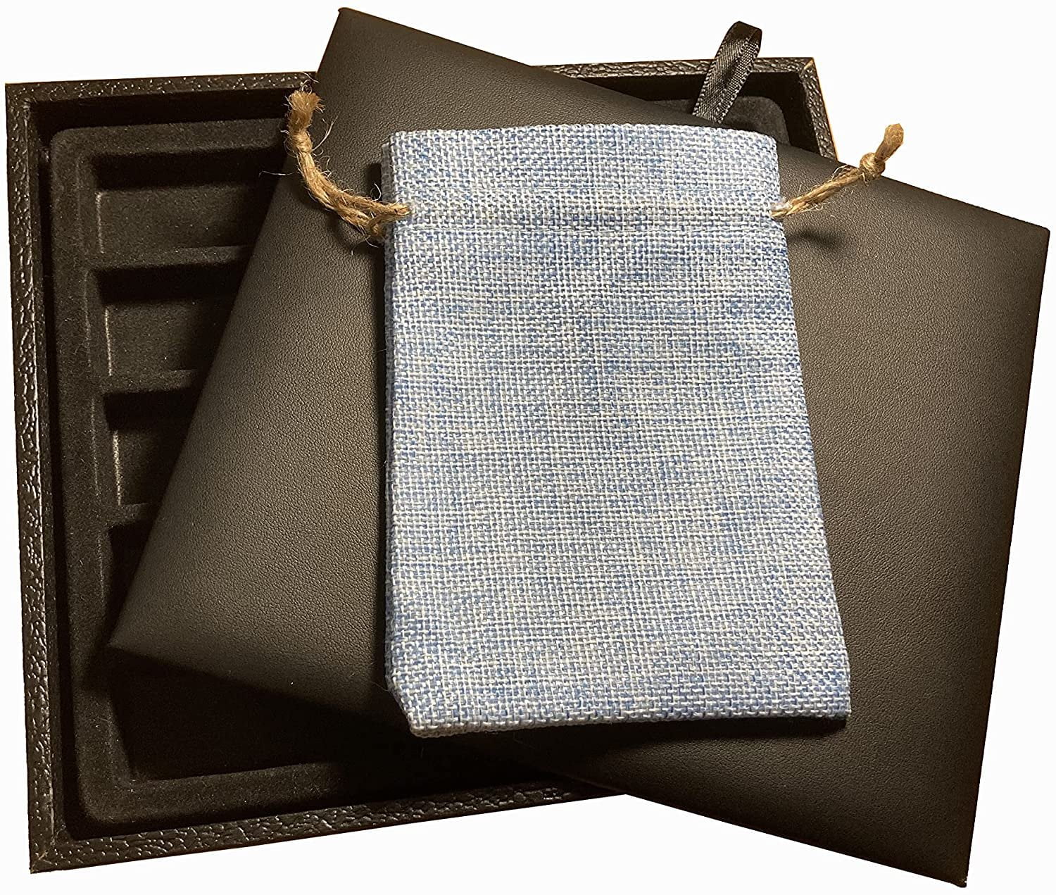 N'icePackaging - Black Leatherette Deluxe Dice Tray with Padded Insert ...