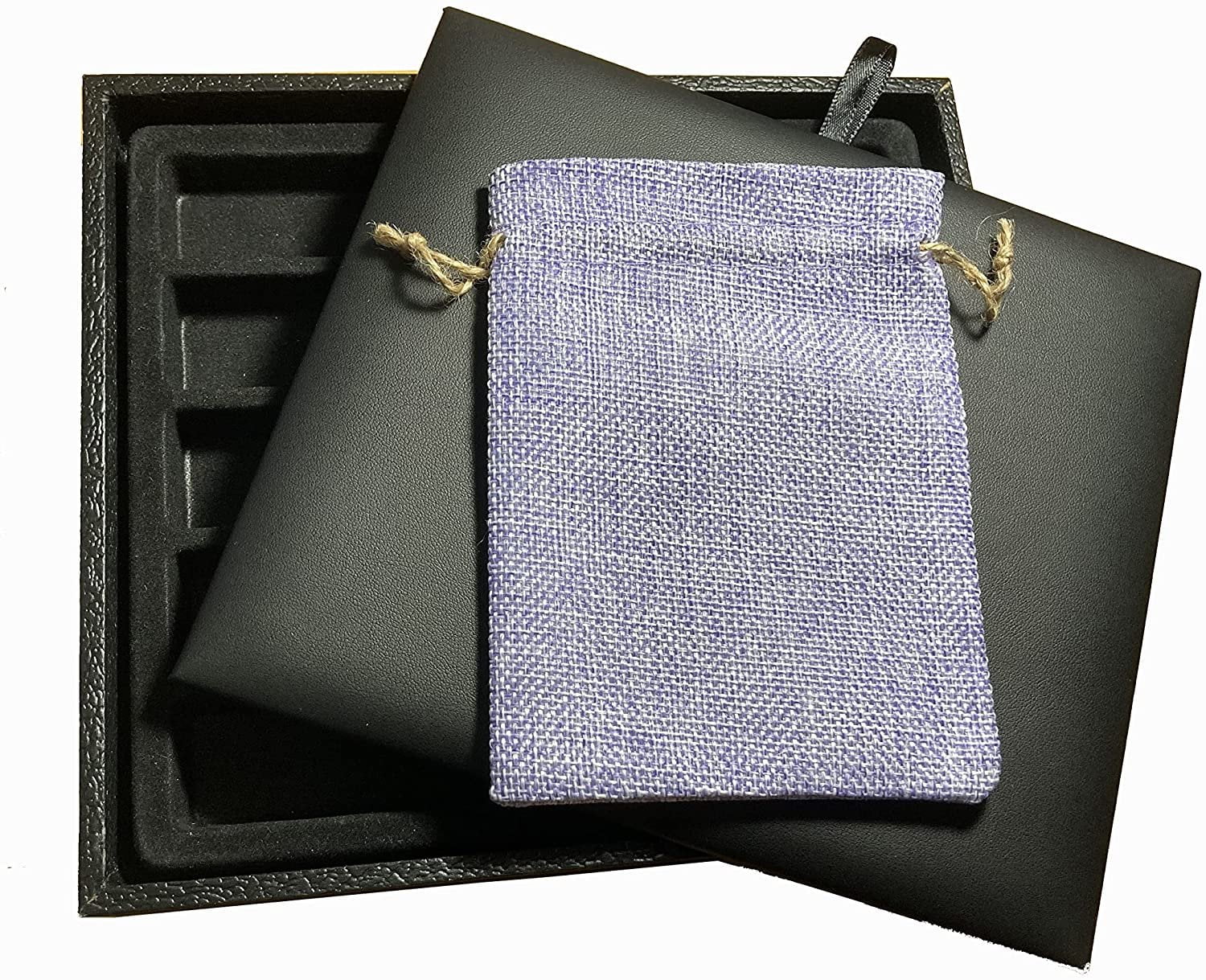 N'icePackaging - Black Leatherette Deluxe Dice Tray with Padded Insert ...