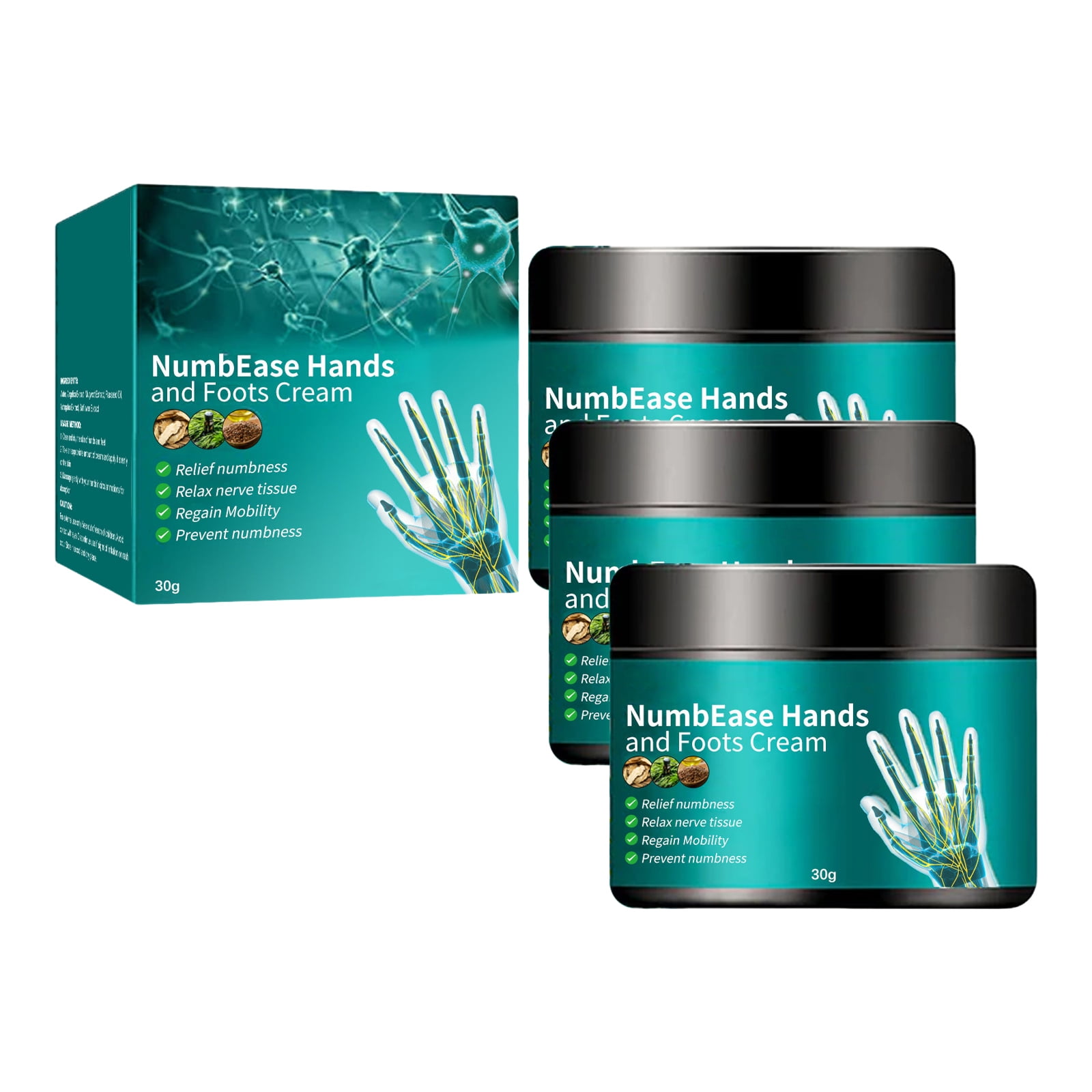 Nérve Pāin Relief Cream for Hands & Feet - Natural Neuro-pathy Support with Fast-Absorbing ...