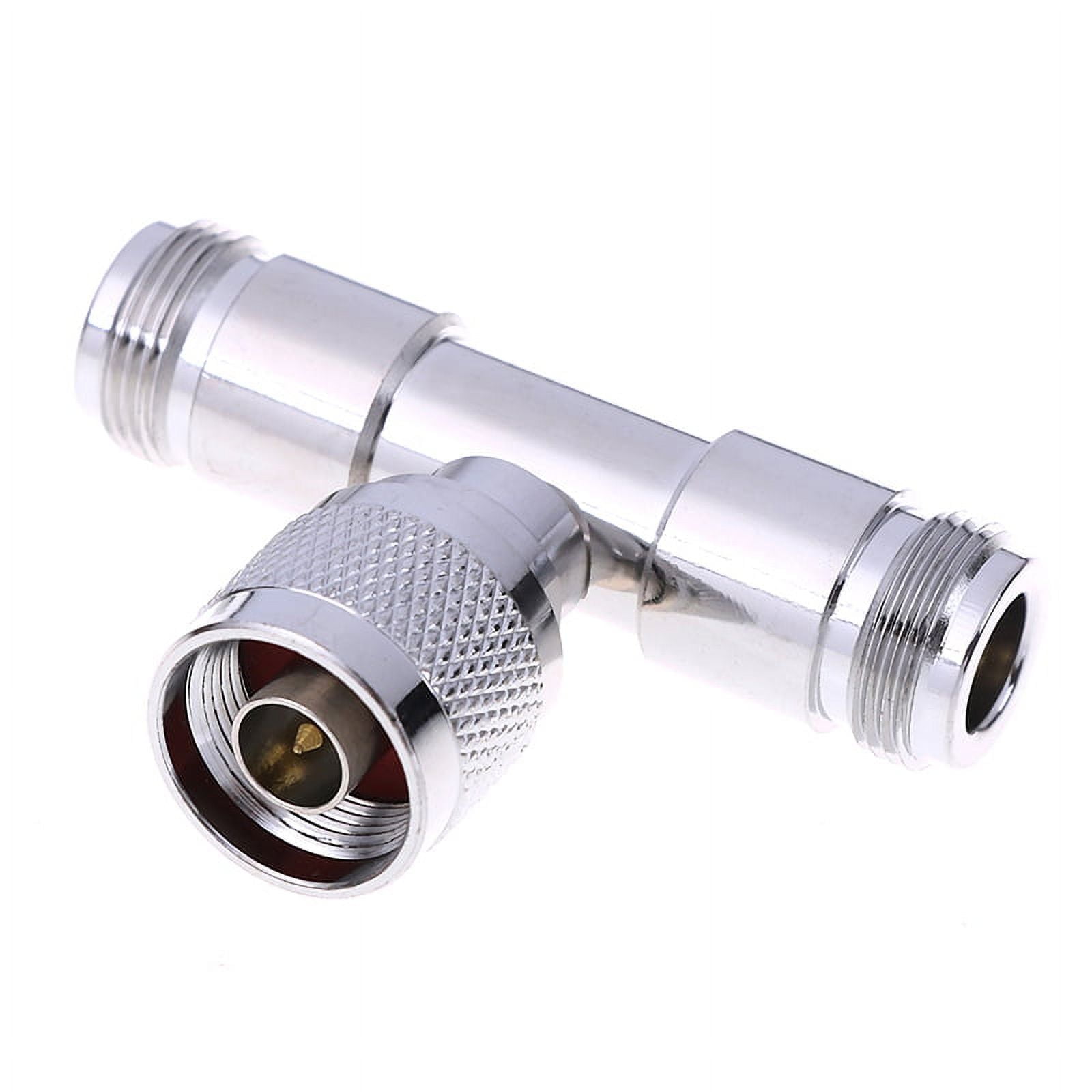 N-type male to dual 2 n-type female t shaped rf antenna adapter ...