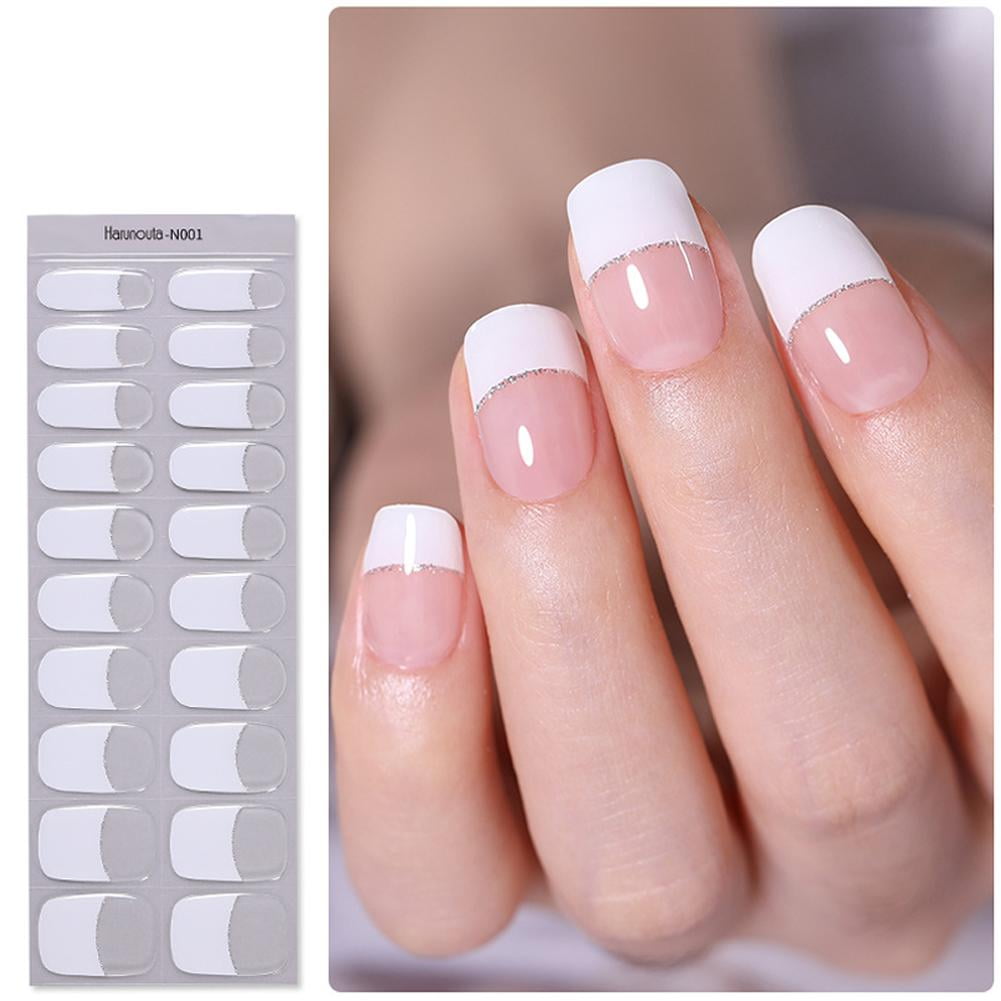 N00120 Semi-Cured Nail Gel Stickers New Half-Baked Nail Stickers Harden ...