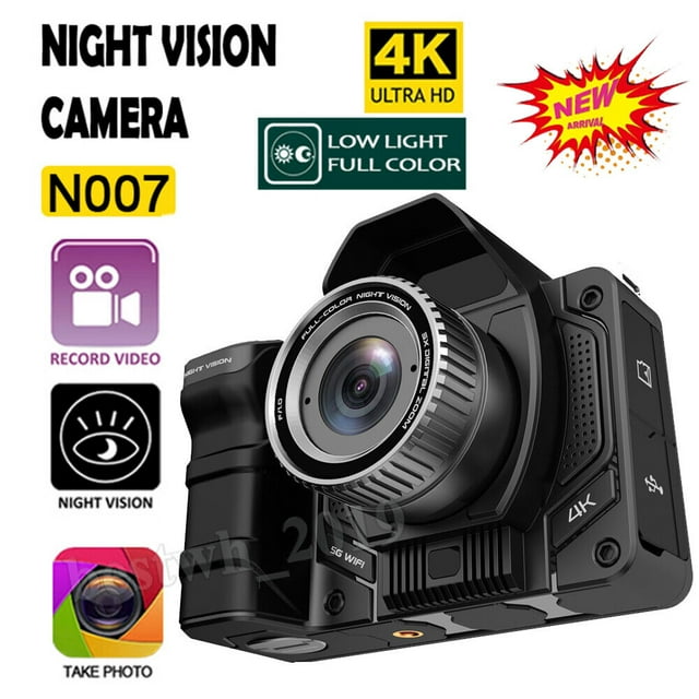 N007 Digital Camera 4K Night Vision Camera, 10W 10X Digital Zoom Full ...
