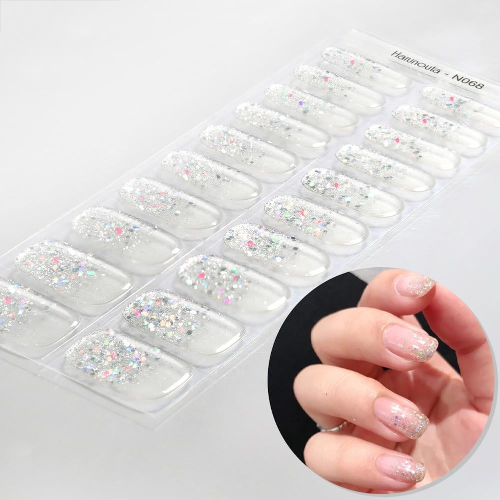 N06820 Semi-Cured Nail Gel Stickers New Half-Baked Nail Stickers Harden ...