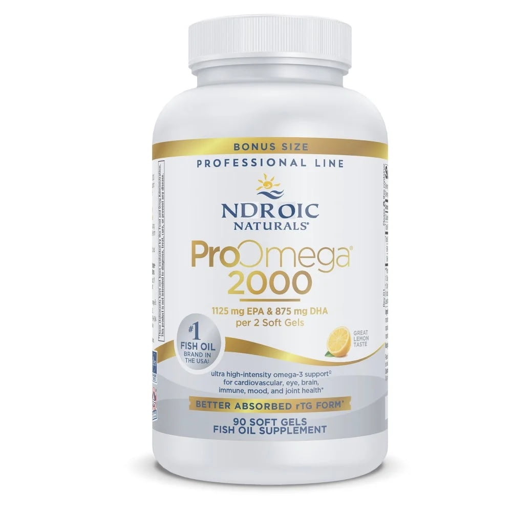 N0RDIC Naturals ProOmega Lemon Burst | 90 High-Potency Softgels, 2000mg Omega-3 EPA & DHA – Non ...