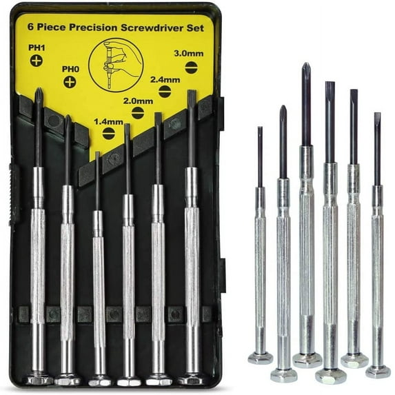 Max Life Naturals 6PCS Mini Screwdriver Set, Precision Flathead and Phillips for Jewelry, Watch ...
