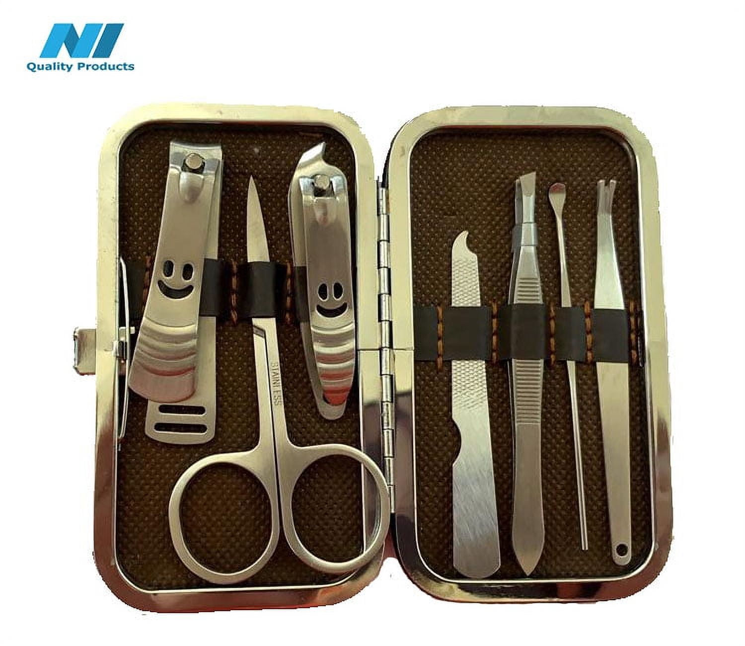 N1- Manicure Tools Set 7 in 1, Nail Care Tools with Luxurious Travel ...