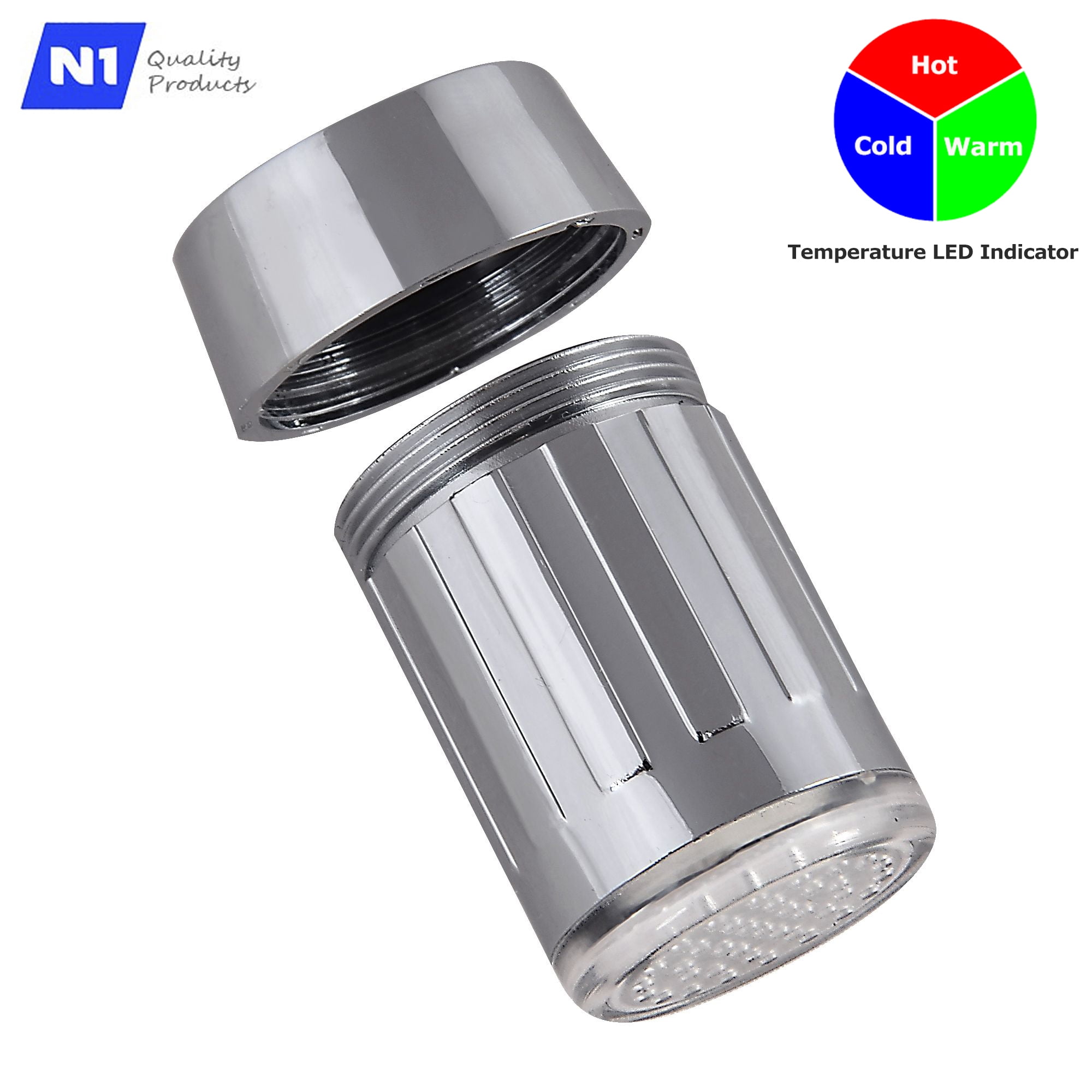 N1-Water Stream Faucet LED Light RGB Temperature Sensor Automatic ...
