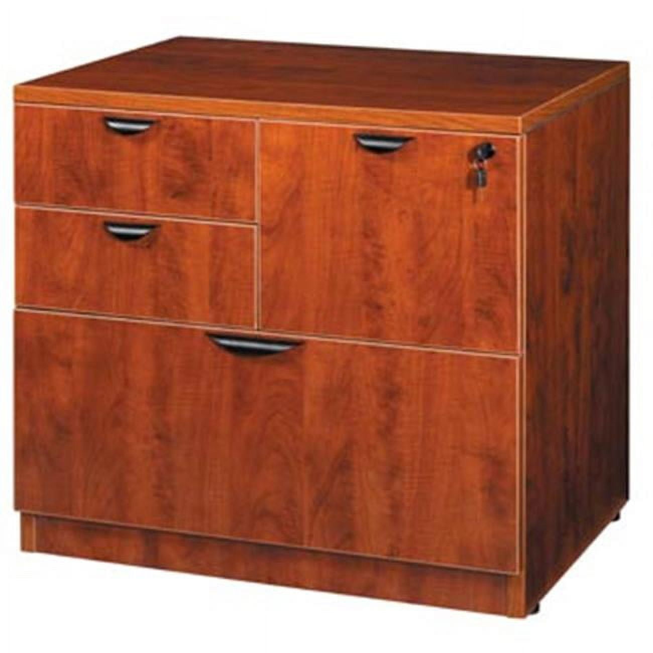 N114 Office Hutch with Doors in Cherry - Walmart.com