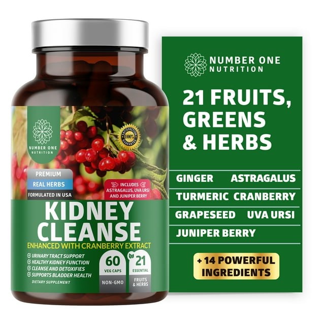 N1N Premium Kidney Cleanse for Urinary Tract & Bladder Control, 60 Veg ...