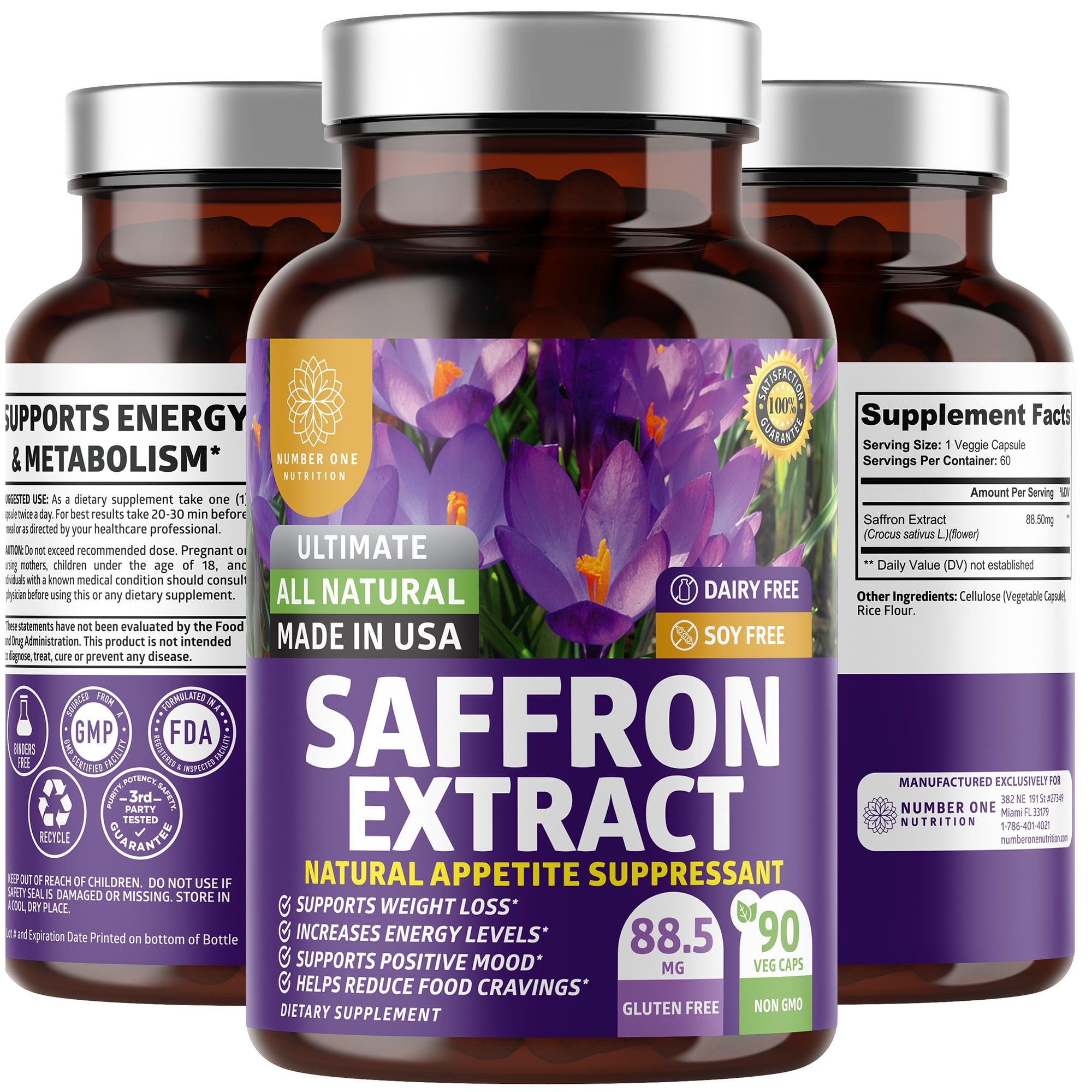 N1N Premium Pure Saffron Extract for Eye Health, Digestion and Overall ...