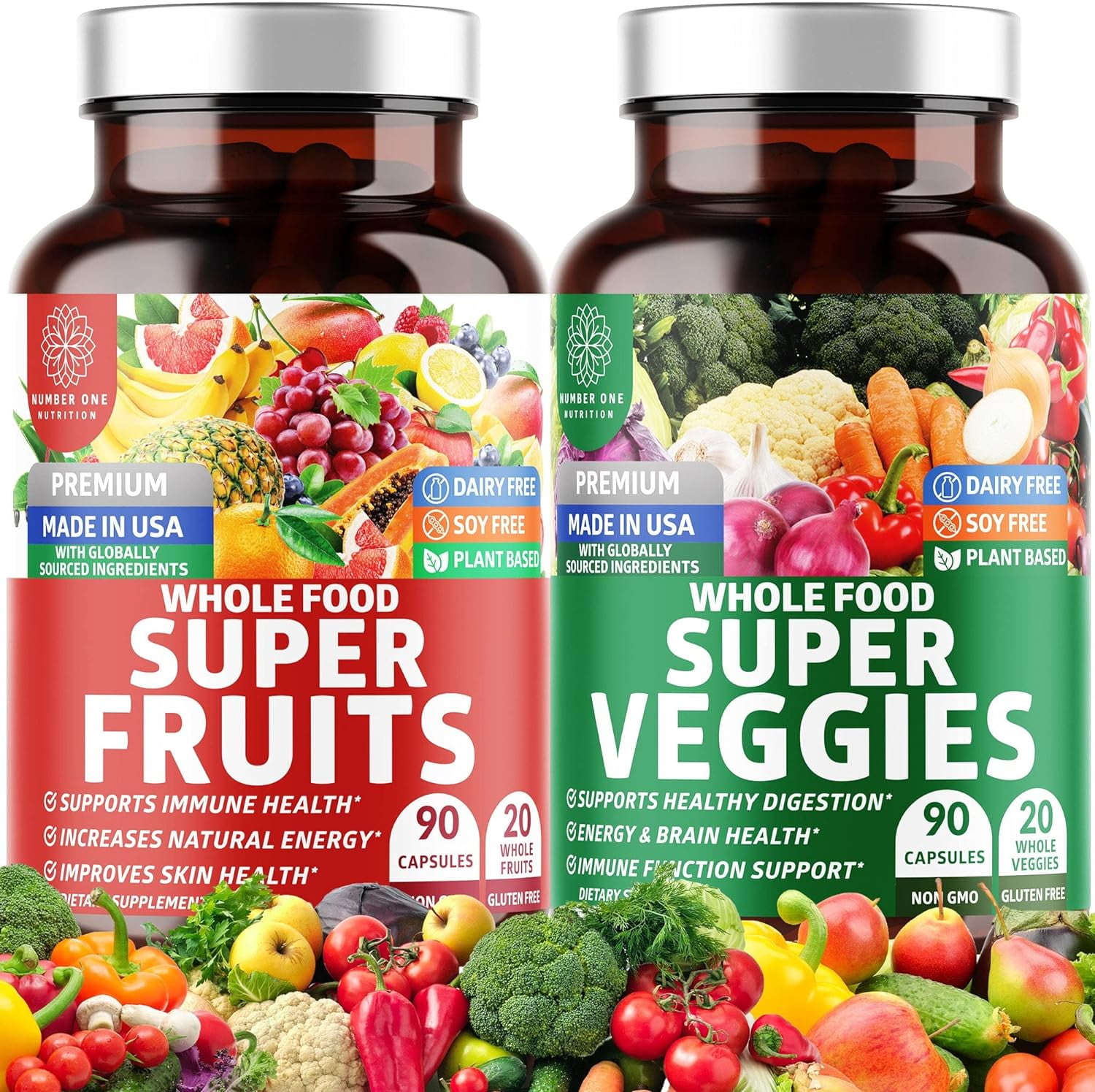 N1N Premium Super Fruits & Veggies Supplement, Better Than Multivitamins, 180 Caps - Walmart.com