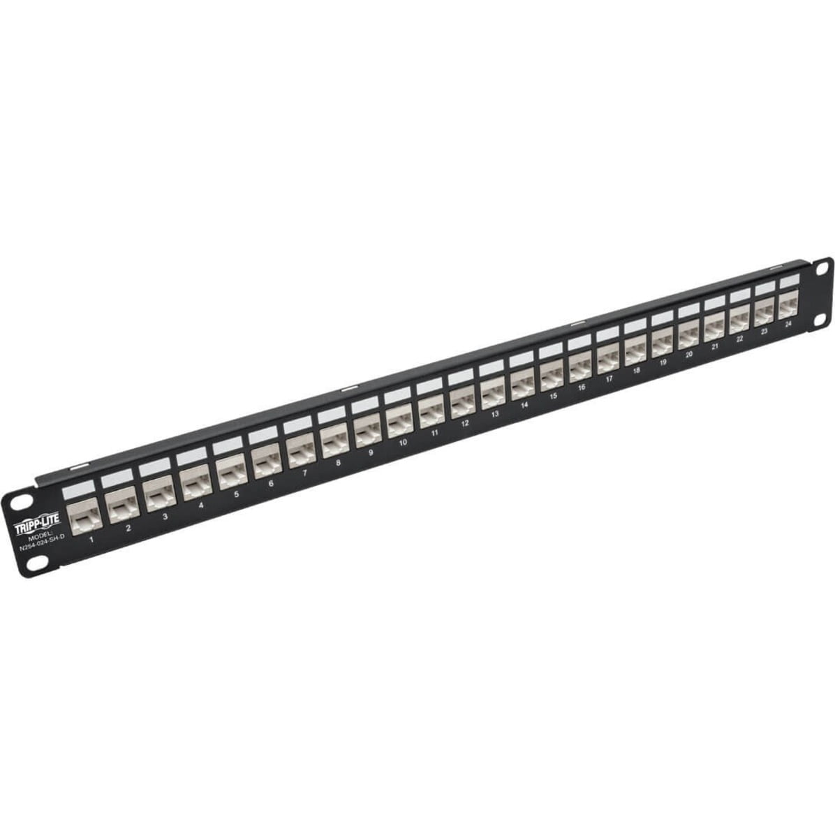 N254-024-SH-D 24-Port 1U Rack-Mount STP Shielded Cat5e/6 Feedthrough ...
