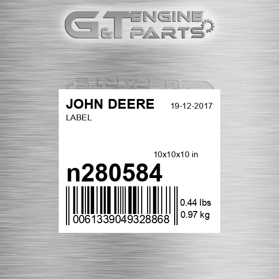 N280584 LABEL fits JOHN DEERE (New OEM) - Walmart.com