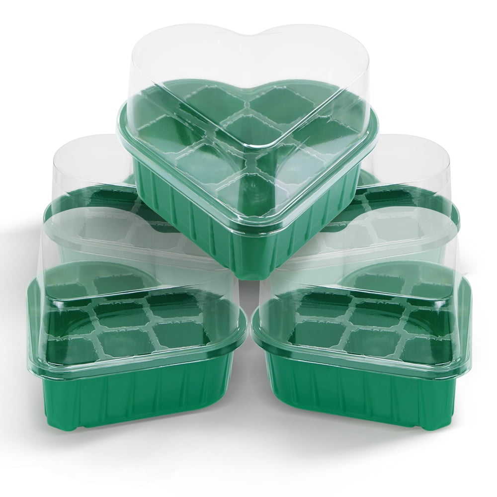 N297 Compact Heart-Shaped 8-Hole Seed Tray | High-Transparency PET with ...