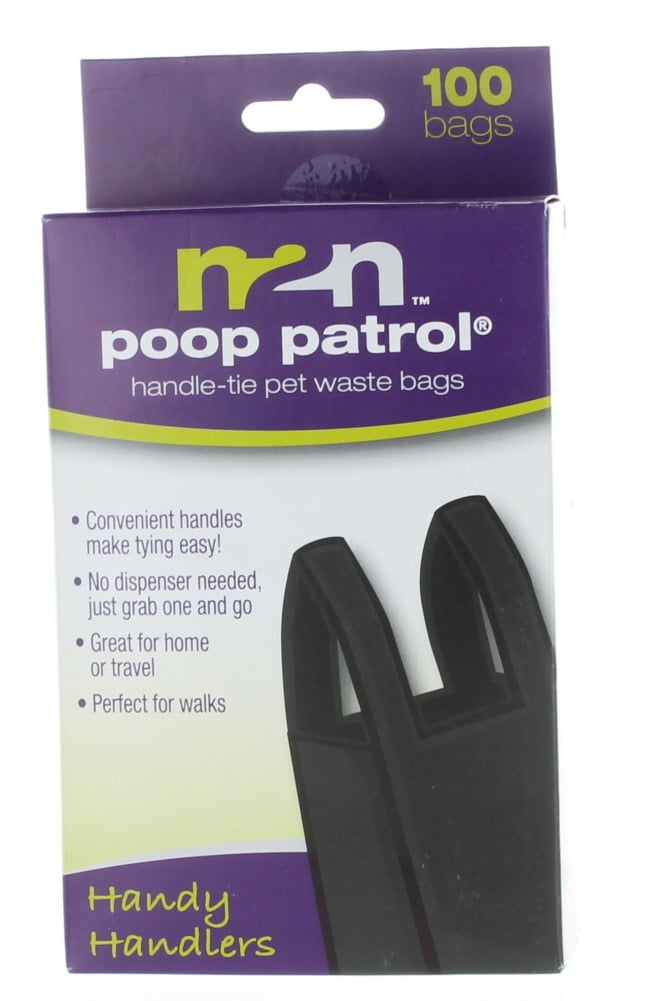 N2N Dog Poop Patrol Handle Tie Pet Waste Bags 100 count - Walmart.com