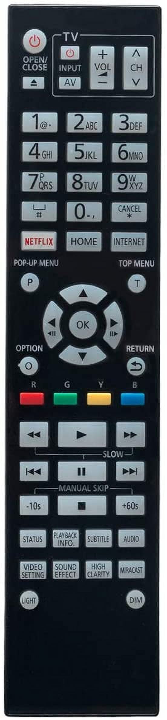 N2QAYA000130 Replacement Remote Control Compatible with Panasonic Blu ...