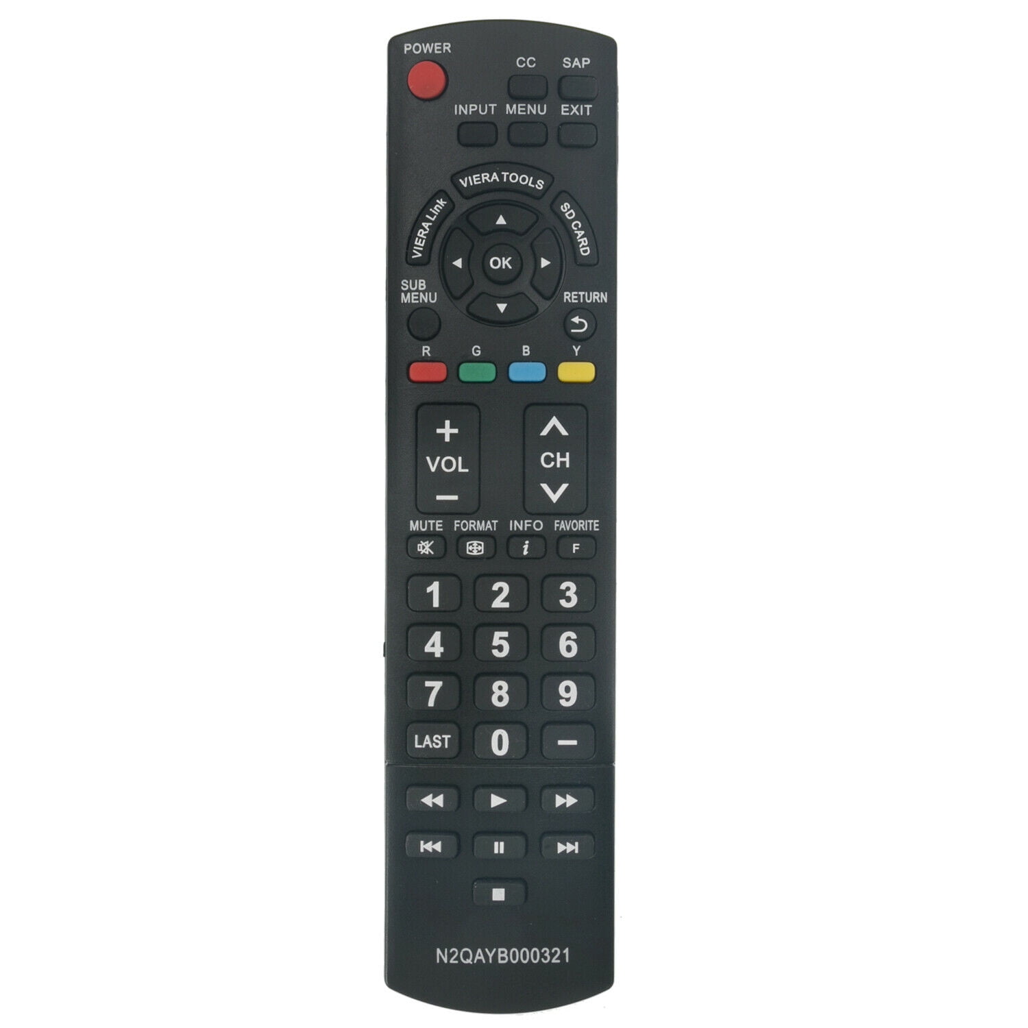N2QAYB000321 Replace Remote for Panasonic LCD TV TC-26LX14 TC-50PS14 TC ...