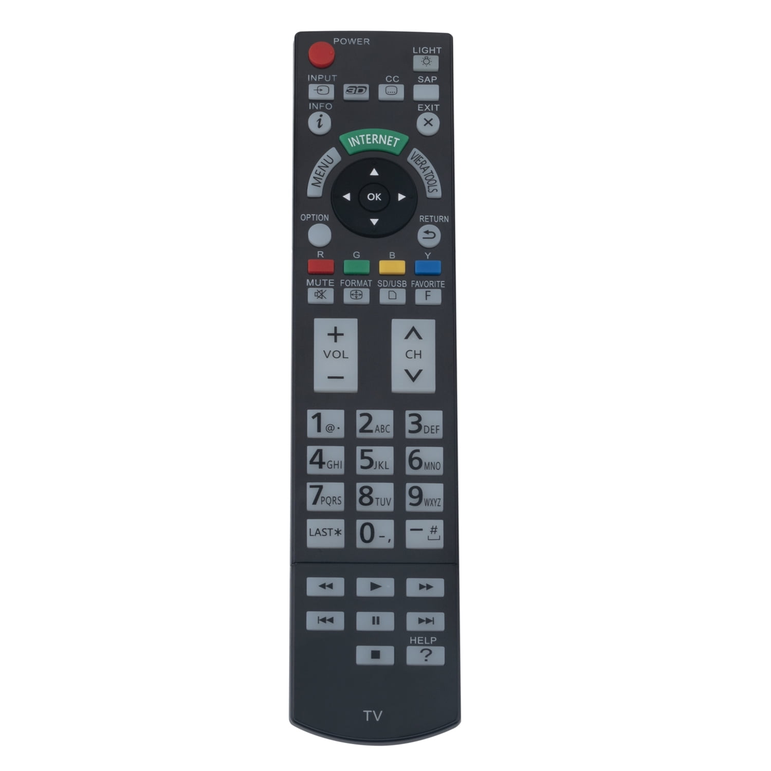N2QAYB000703 Replace Remote for Panasonic TV TC-39AS530U TC-40AS520U TC ...