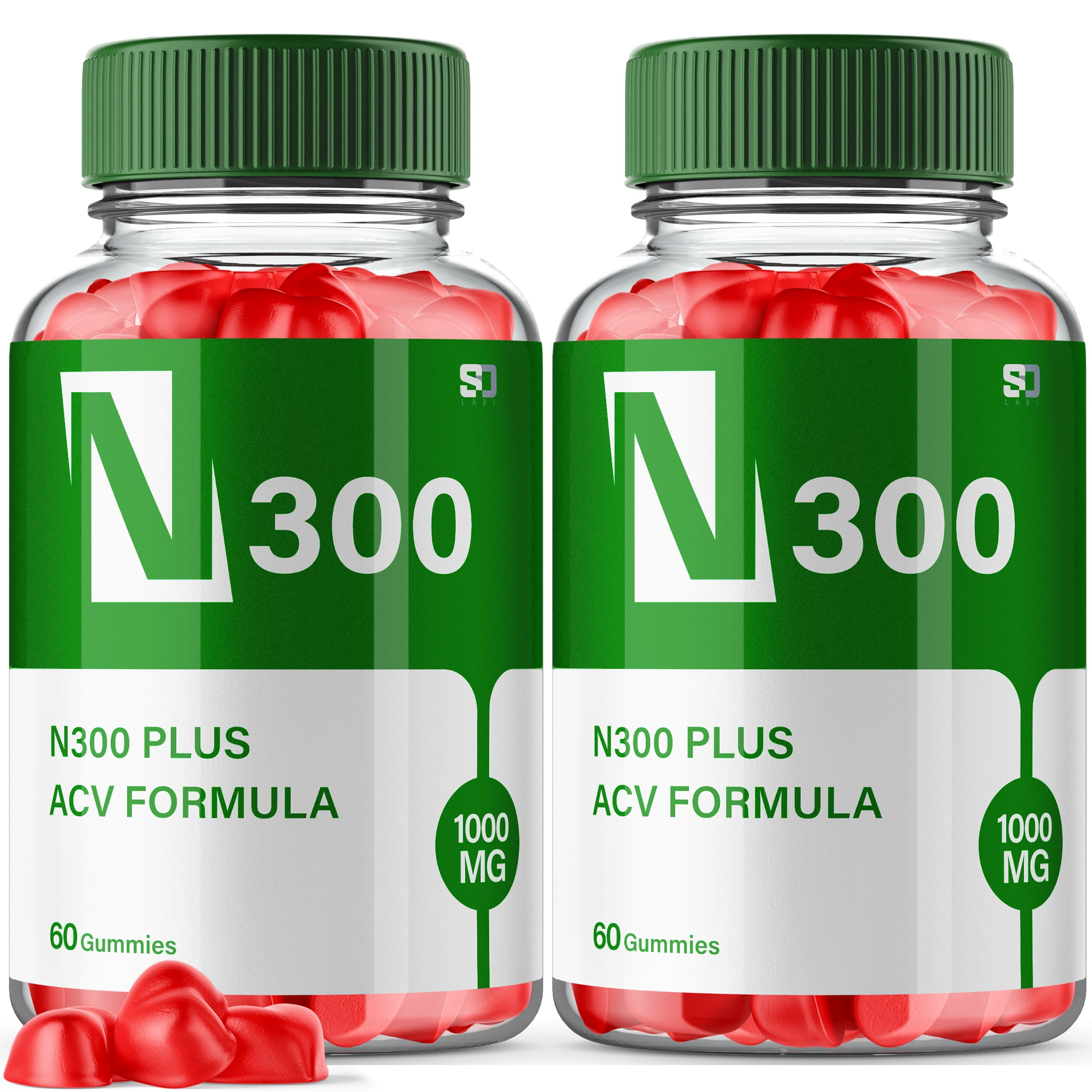 N300 Advanced Apple Cider Vinegar Vitamin Supplement 1000MG ACV 2 Pack ...