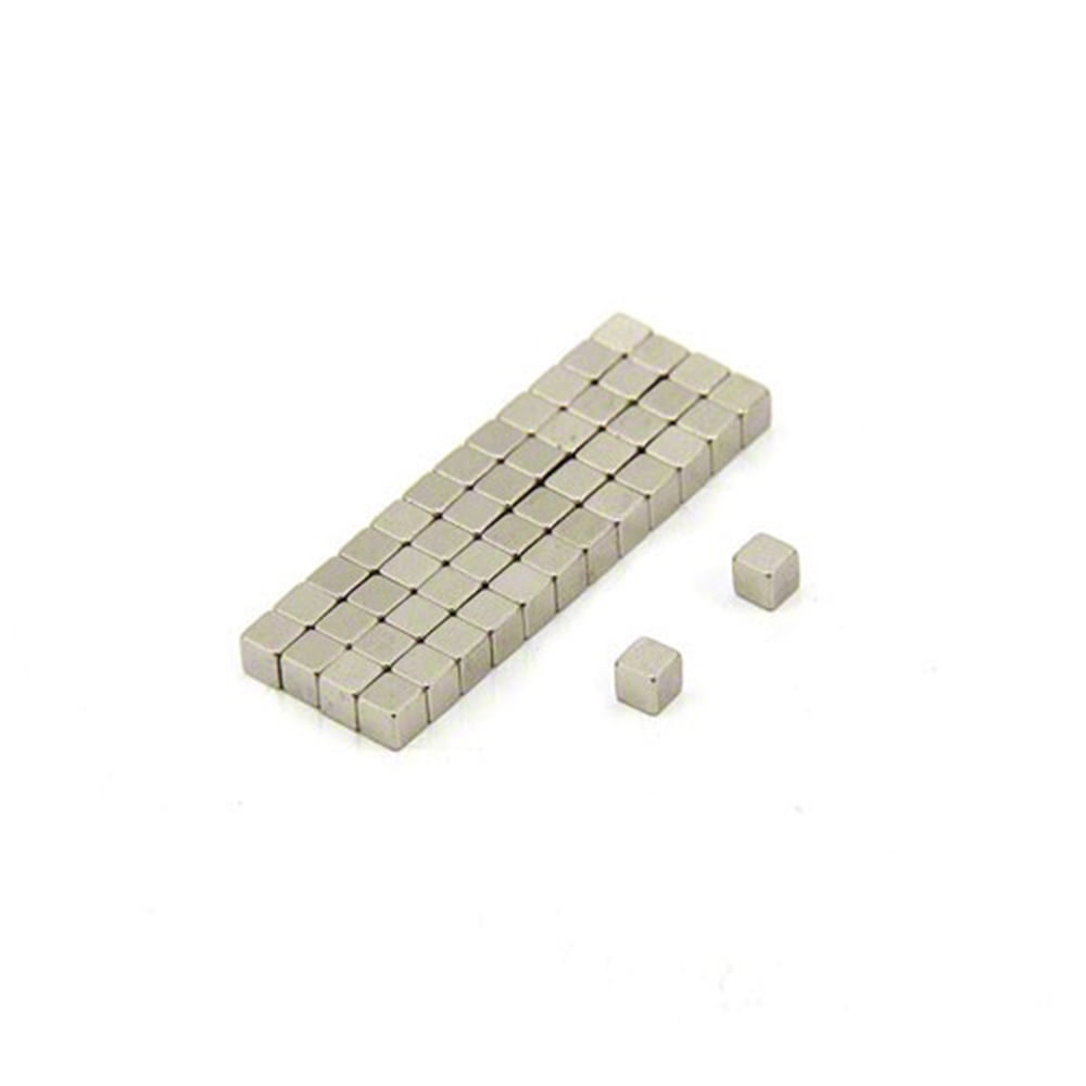 N42 Neodymium Cube Magnet - 3mm x 3mm x 3mm thick - 0.83lbs Pull (Pack ...