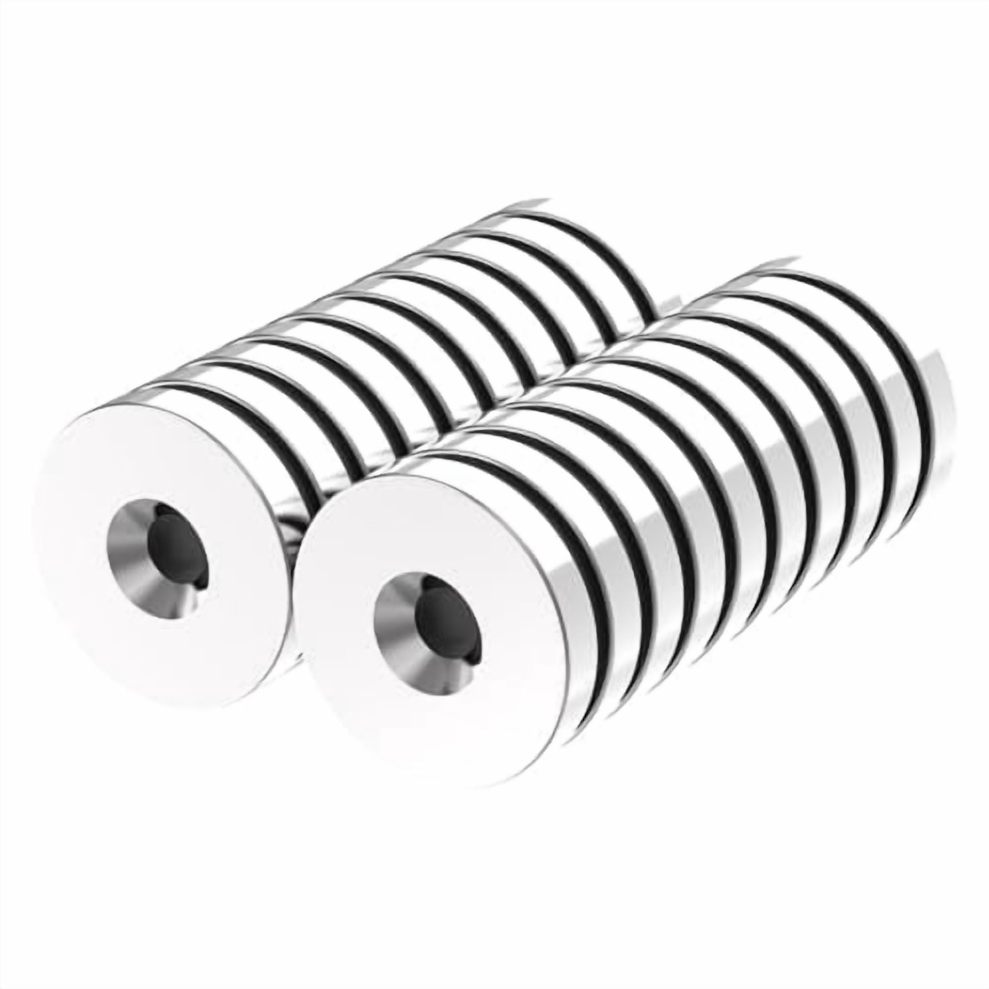 N52-3/4 D x 1/8" H - 20 Pack, 10.5LBS Rare Earth Magnets with #6 ...