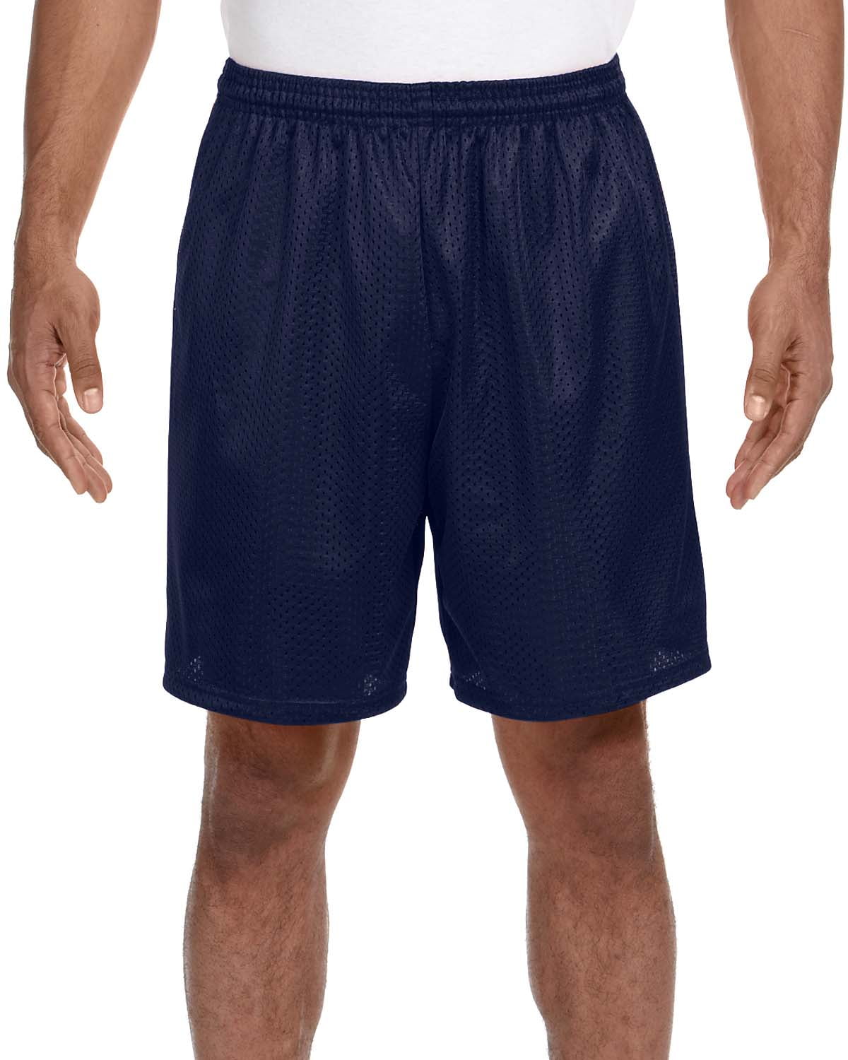 N5293 A4 Men's 7" Lined Tricot Mesh Plain Shorts - Walmart.com