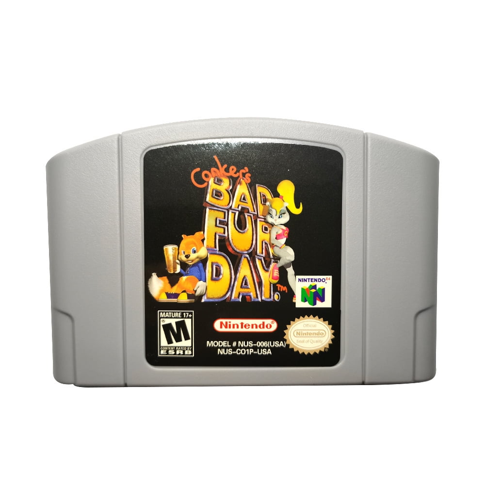 N64 Game Conker's Bad Fur Day Games Cartridge Card for 64 N64 Console ...