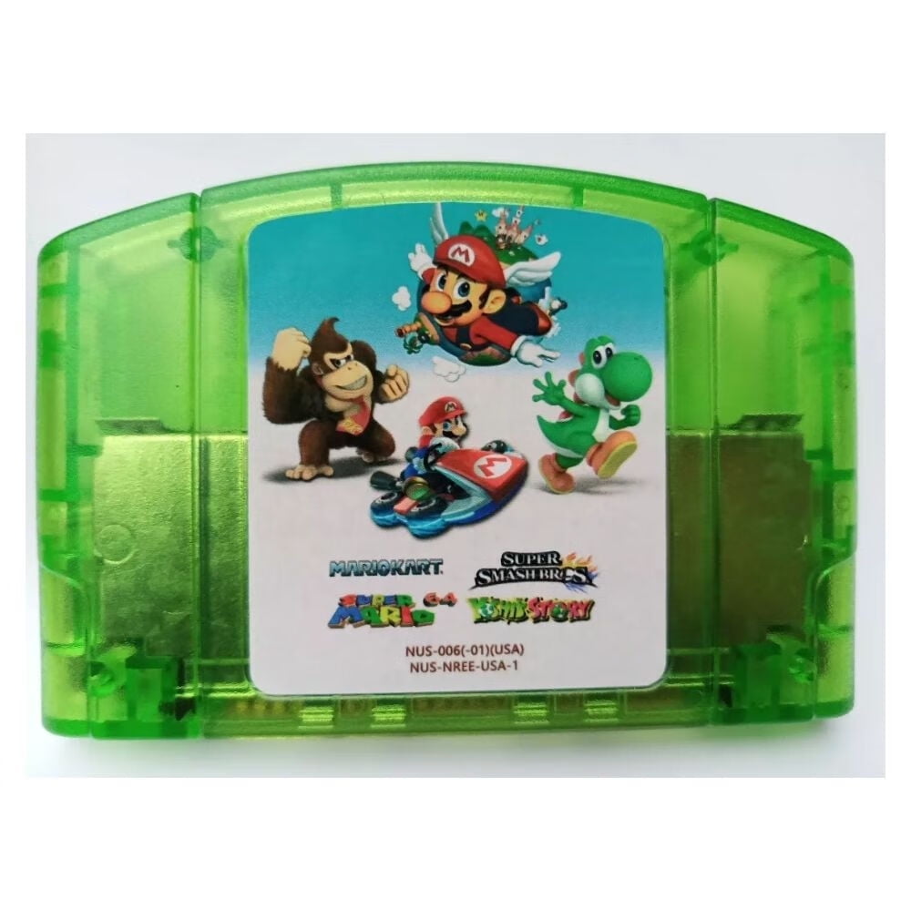 N64 Games Cartridges: 4 in 1, Contain Mario Kart 64,Super Mario 64 ...
