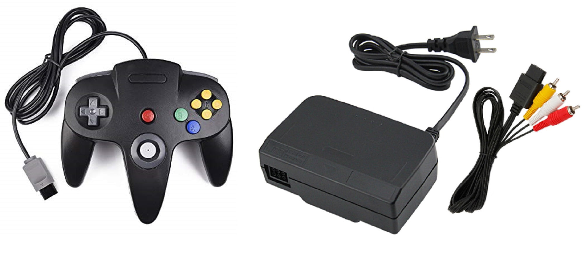 N64 Parts Bundle - Controller, Power Adapter, and AV Cable - Walmart.com