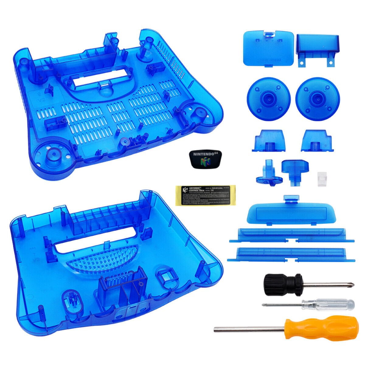 N64 Shell Cover Replacement for Nintendo 64 Console Full Housing Case ...