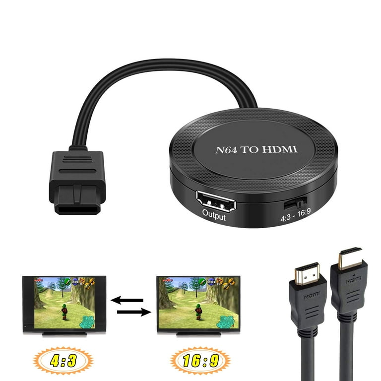 N64 to HDMI N64 HDMI Converter N64 Cable to HDMI Support 16 9 4 3 Convert N64 Walmart