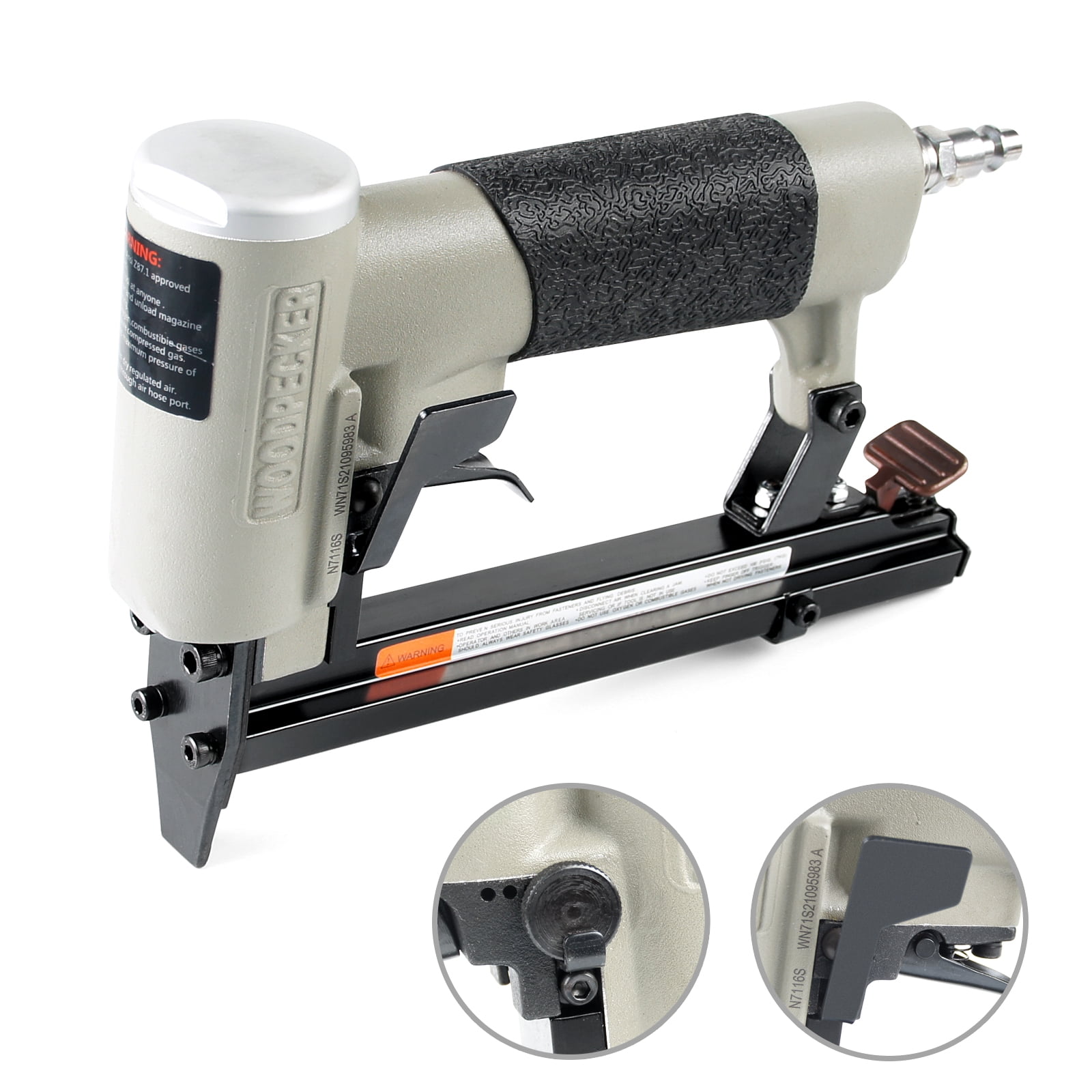 N7116S Pneumatic Continuous Firing Upholstery Stapler, 22 GA 3/8 ...