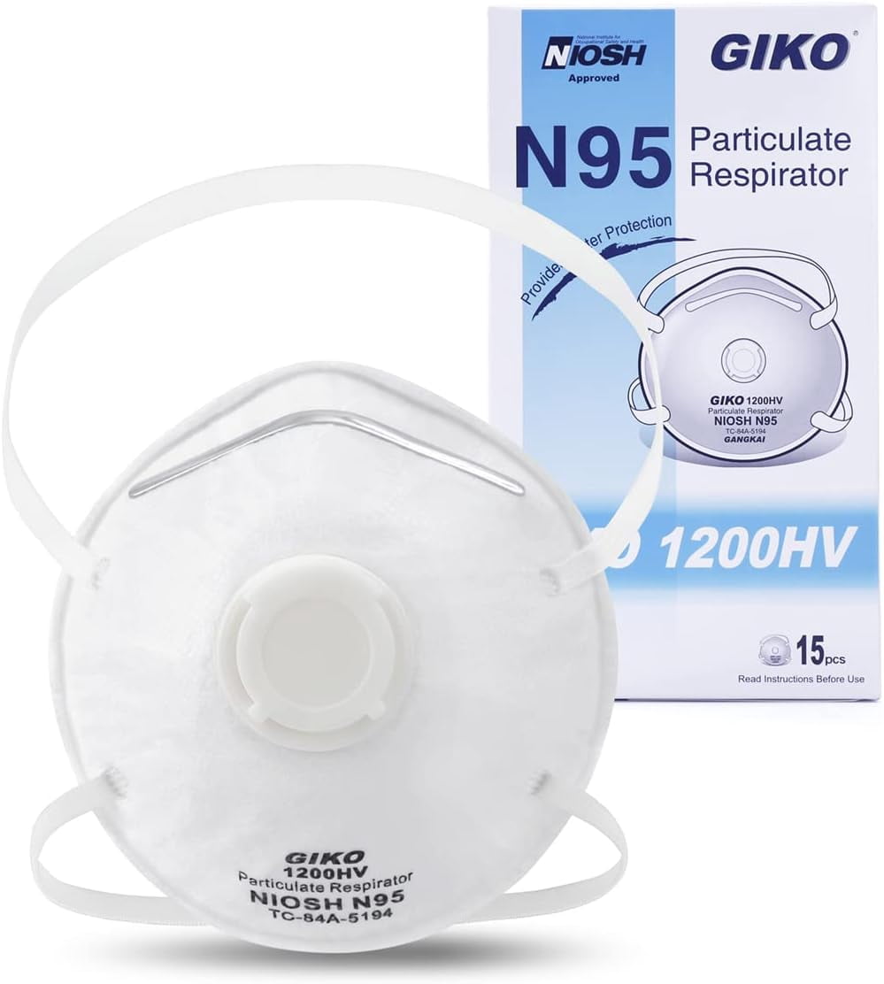 N95 Respirator Masks - 15Pcs NIOSH Certified Safety Masks Cup ...